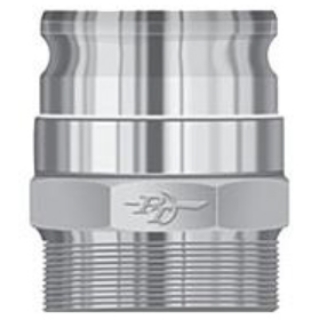 Swivel Cam and Groove Couplings, Aluminum, Type F, 360° Adapter x MPT