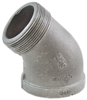 45 Degree Street Elbow, 150 Lb. Malleable Iron