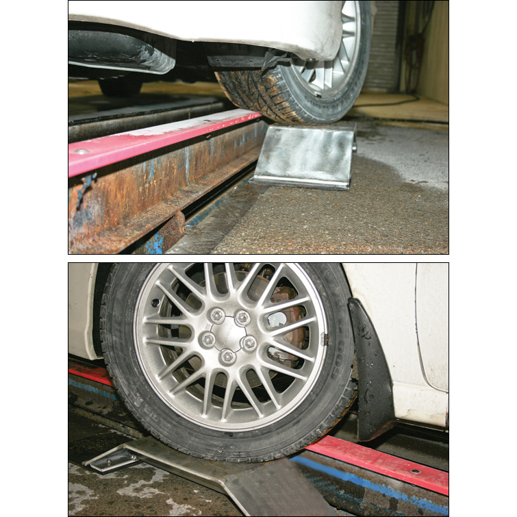 Car Wash Jump Ramp, Aluminum With Wall Bracket