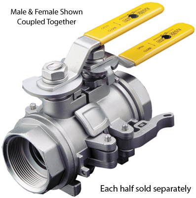 Dry Disconnect Valve, 1-1/2IN Female Half, Npt, SS