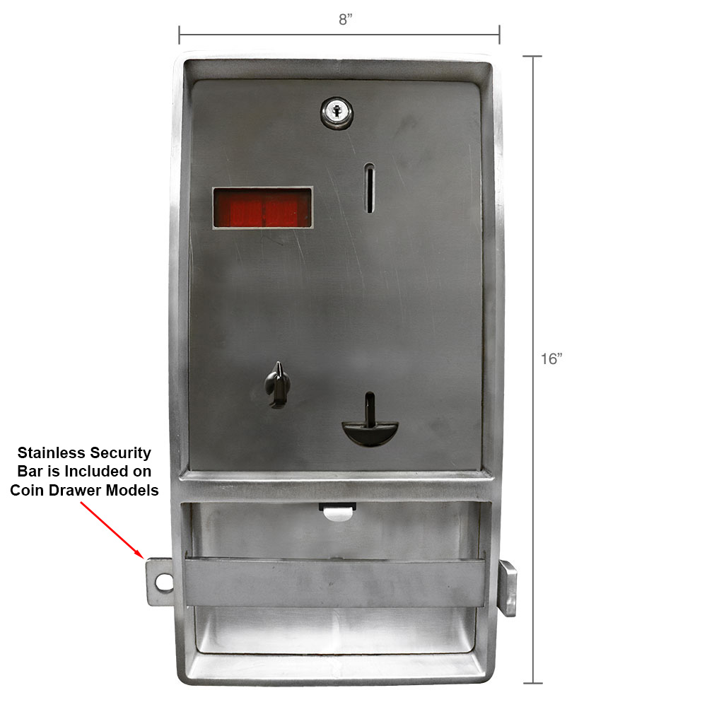 Bay Meter, Stainless Coin Drawer Style, Digital Readout, 10 Position ...