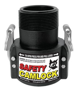 Safety Locking Couplings, Polypropylene, Couplers x MPT (Part B)