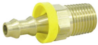 Push-On Hose Fittings (Male x Hose Barb), Brass