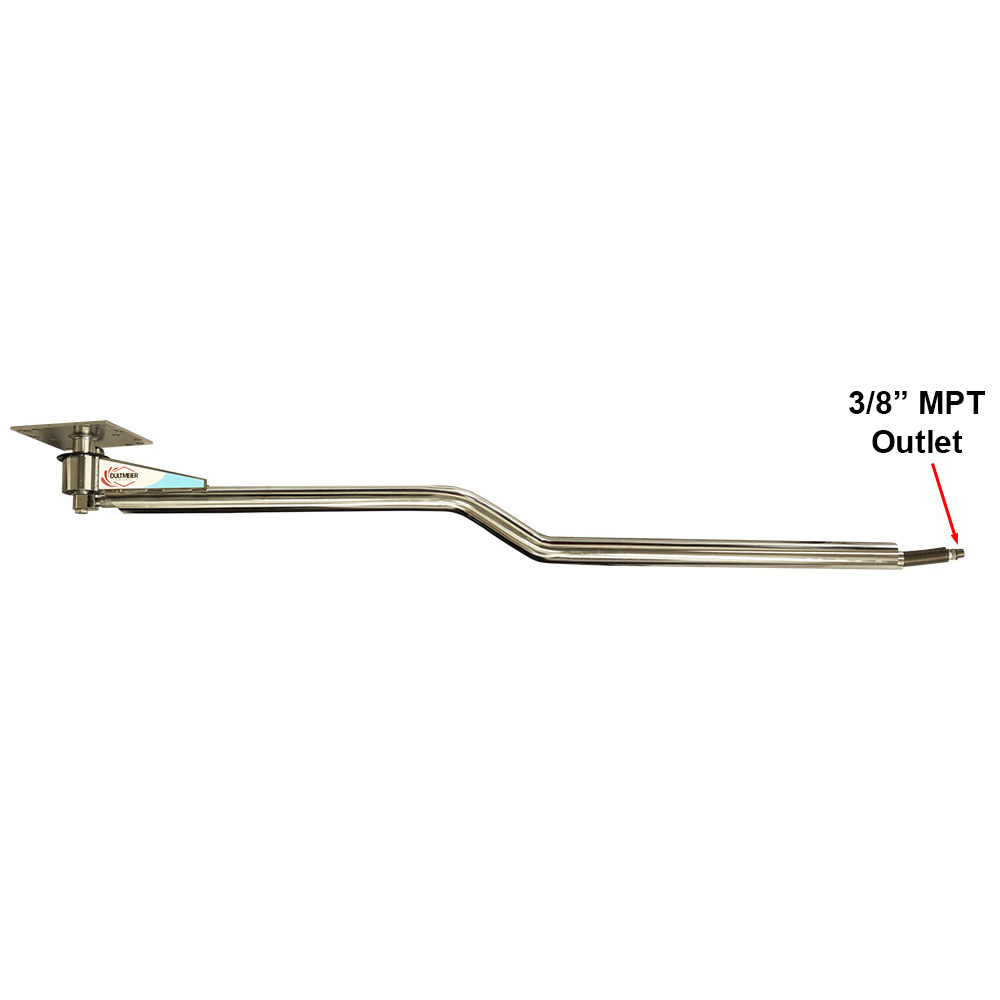 Ceiling Boom, Z Style, Stainless Steel, 5FT, 1IN with Boom Hose, 3/8IN ...