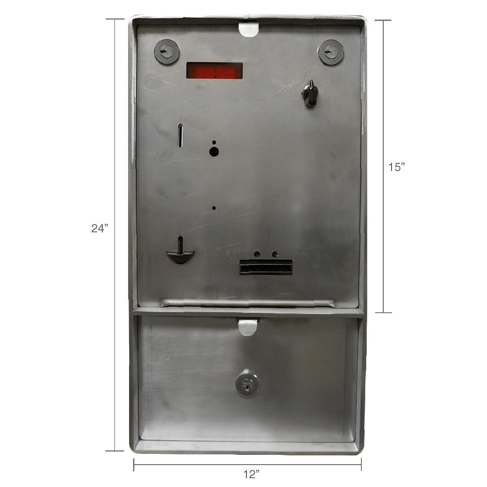 Bay Meter for Pet Wash, Coins/Tokens/Bills/Credit Cards, Coin Box