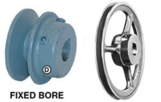 Cast Iron Sheaves / Pulleys, One Groove - Fixed Bore