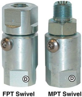 Super Swivels High Pressure Swivels, Zinc-Plated Carbon Steel, 3000 PSI ...