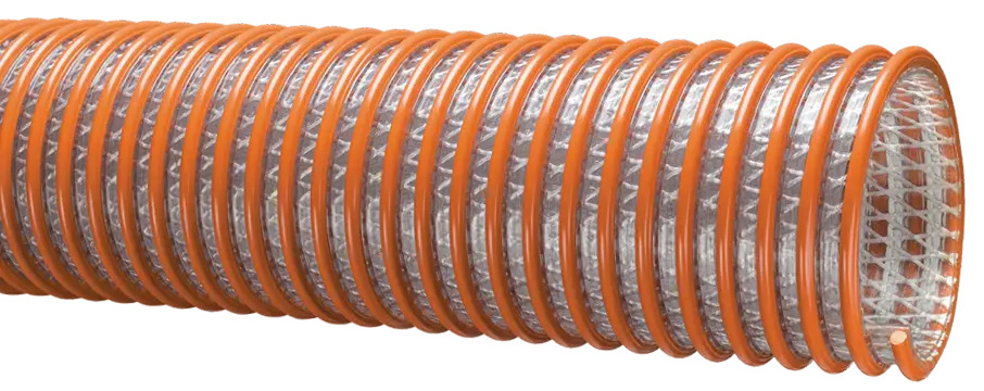 Hose, Suction/Discharge, TigerFlex WST, 6IN, PVC with Rigid Orange PVC ...