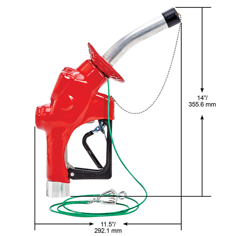Husky Corporation Osprey Aviation Over-Wing Fueling Nozzles, Auto, 1" FPT