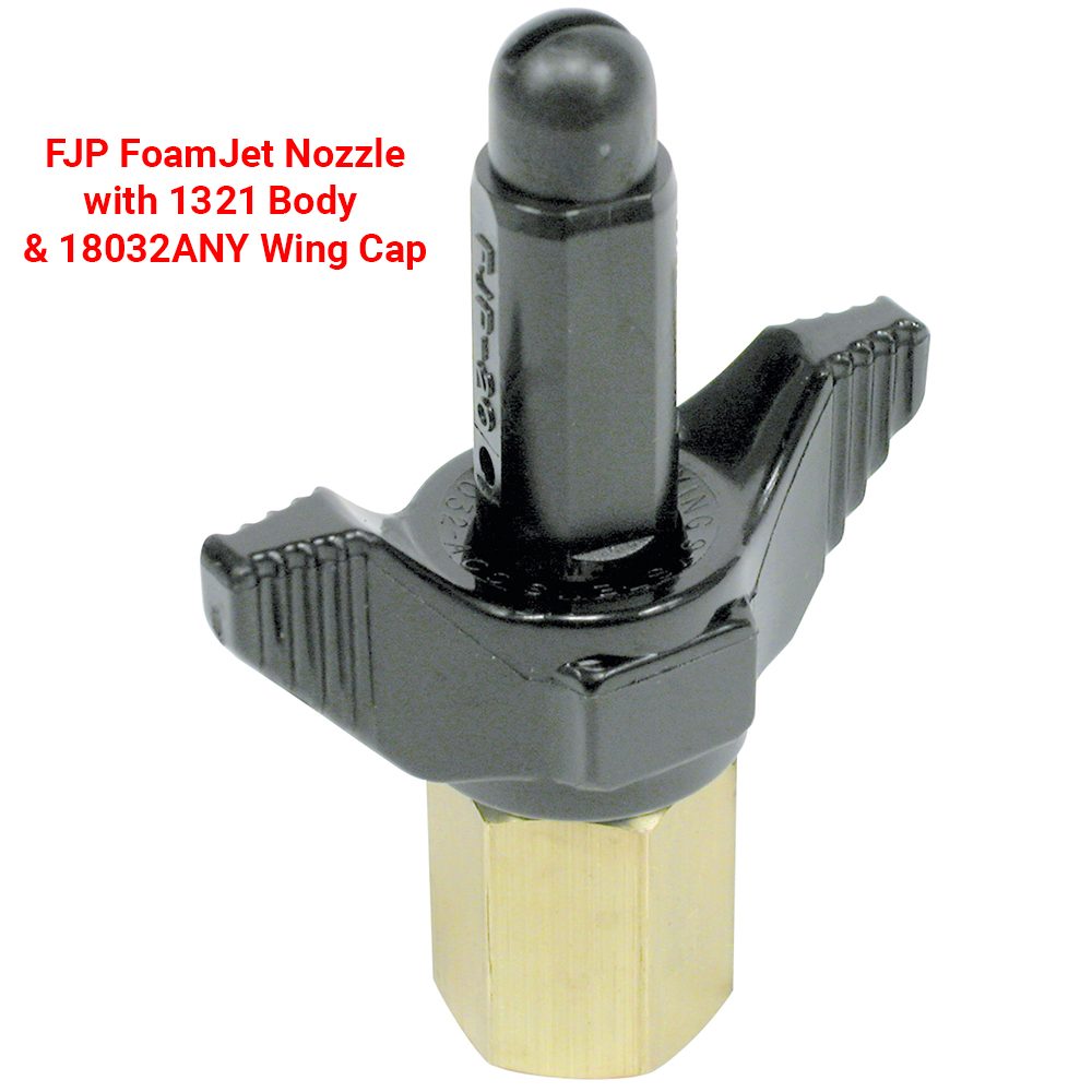 Teejet Foamjet Nozzle, Plastic, Yellow, 40 Degree