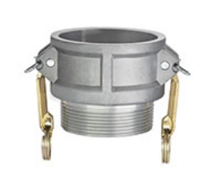 Camlock/Cam Lever Coupling x MPT, Aluminum, Brass Handles