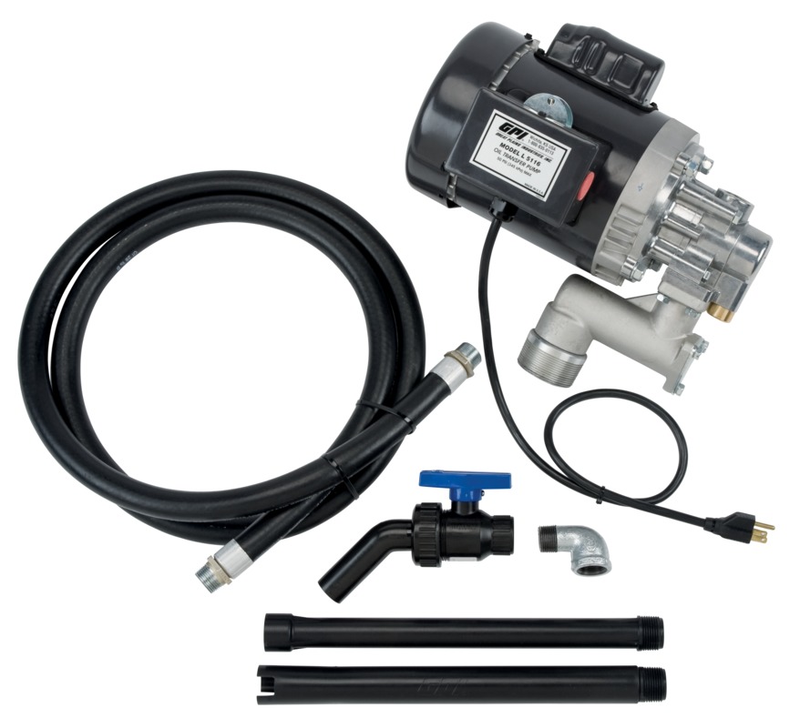 Lube Oil Pump, 115/230 Volt, 1/2 HP, 4 Gpm, with 3/4IN Valve Nozzle ...