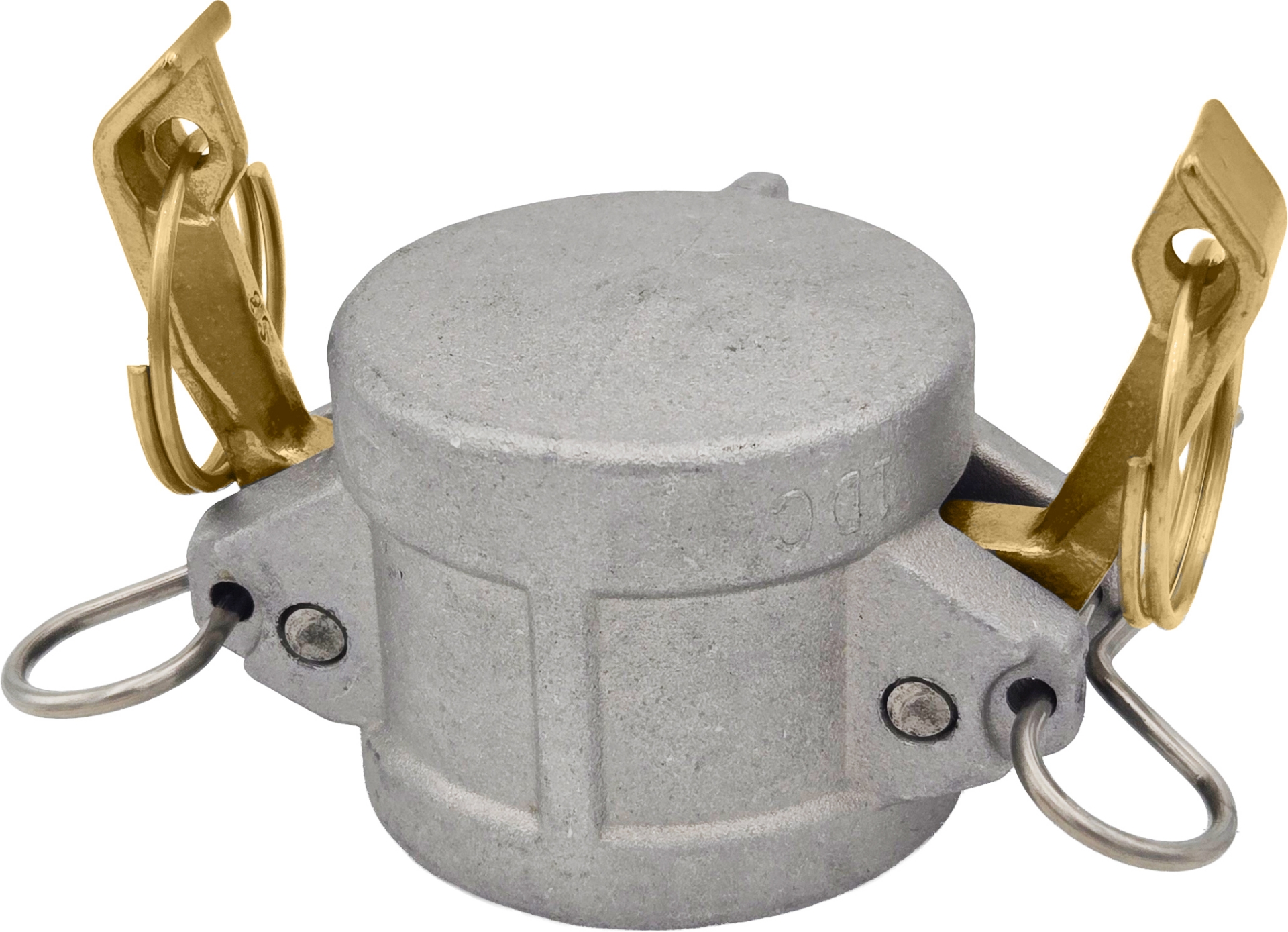 Aluminum Dust Cap for Male Adapter, Brass Handles