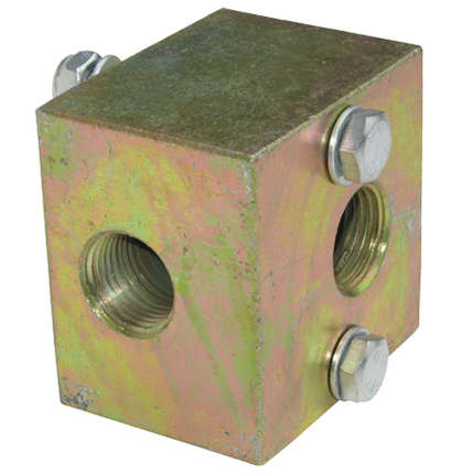 MTM Hydro Unloader Manifold Blocks, 1/2" FPT, Plated Steel 4,000 PSI ...