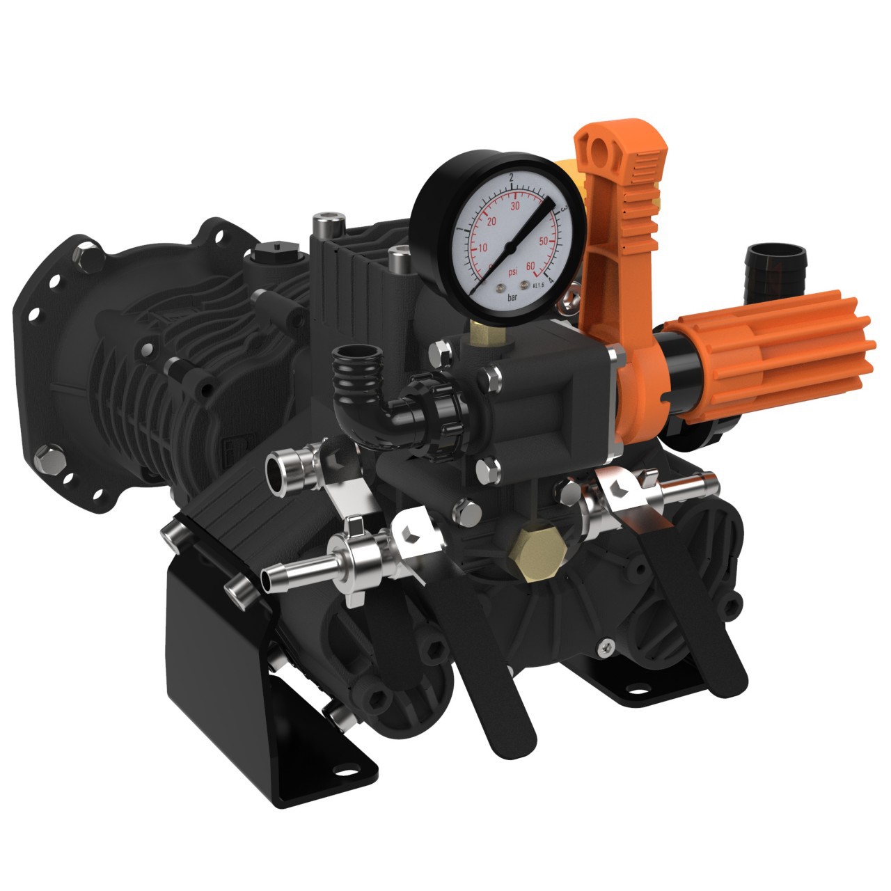 Hypro - Pentair Diaphragm Pump, Medium Pressure, Aluminum Body, with ...